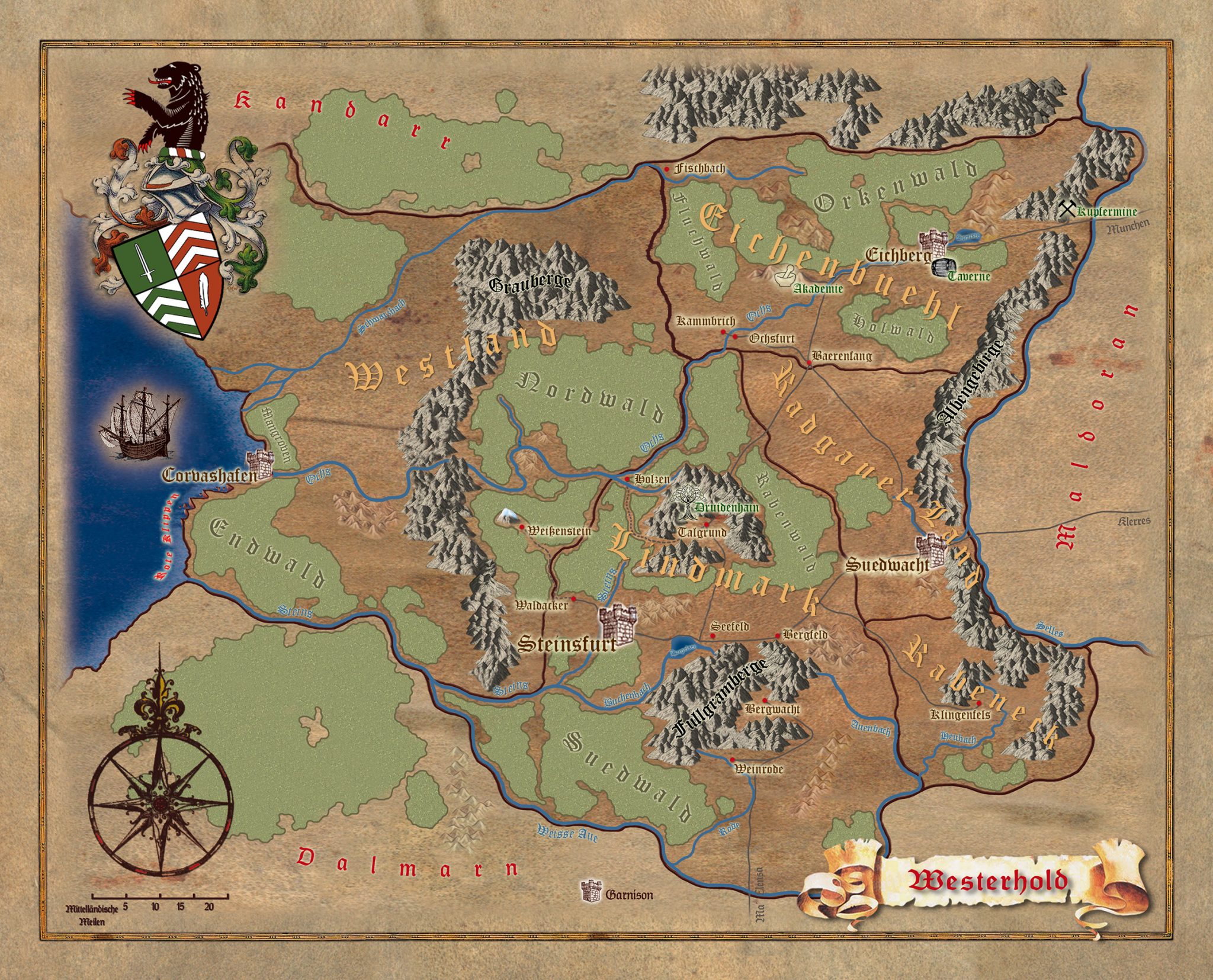 Karte der Baronie – Baronie Westerhold